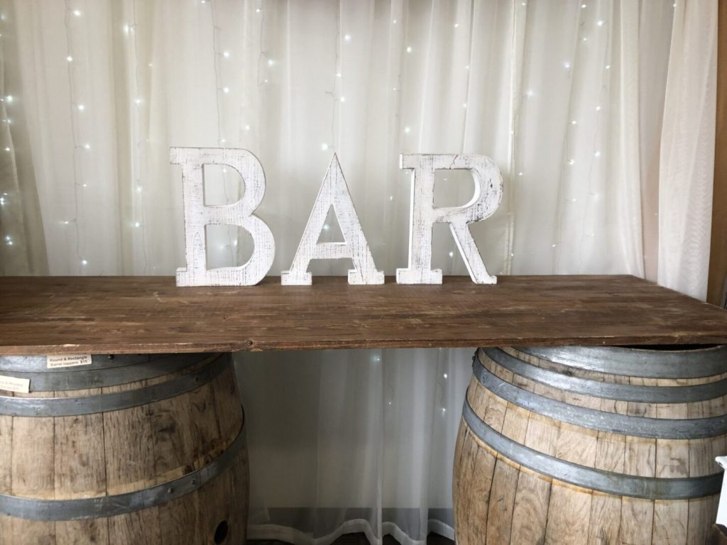 Whitewash Wood Letters - SBL Rentals
